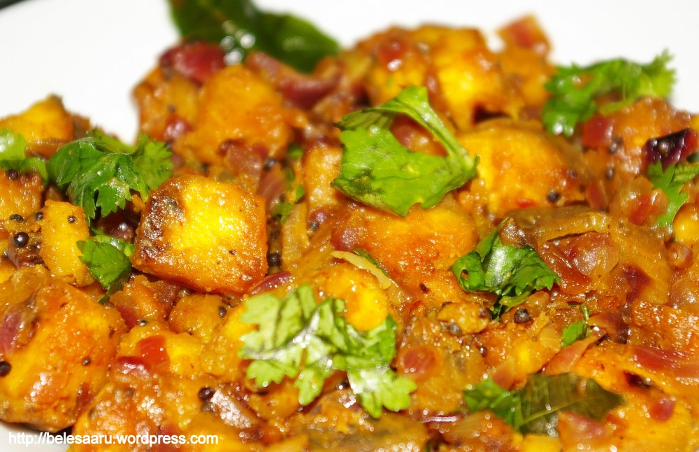 Sweet and Tangy BaLekai Palya (Raw plantain side dish) | Kai Ruchi